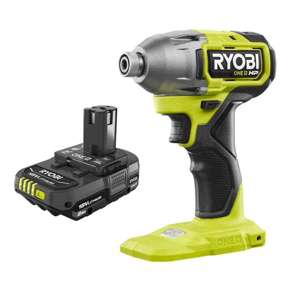 RYOBI ONE+ HP 18V Brushless Cordless 1/4 in. Impact Driver with 2.0 Ah ...