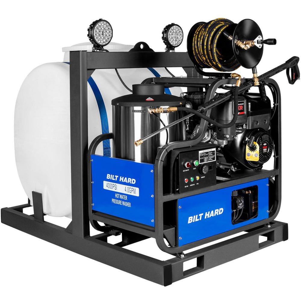 BILT HARD 4000 PSI 4 GPM Hot Water Gas Pressure Washer with B&S Engine ...