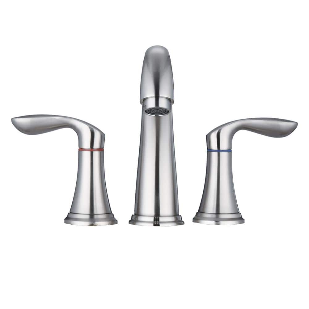 PROOX 8 in. Widespread Double Handle Bathroom Faucet with Drain ...