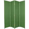 Oriental Furniture 6 ft. Light Green 4-Panel Room Divider SSFIBER-4P ...