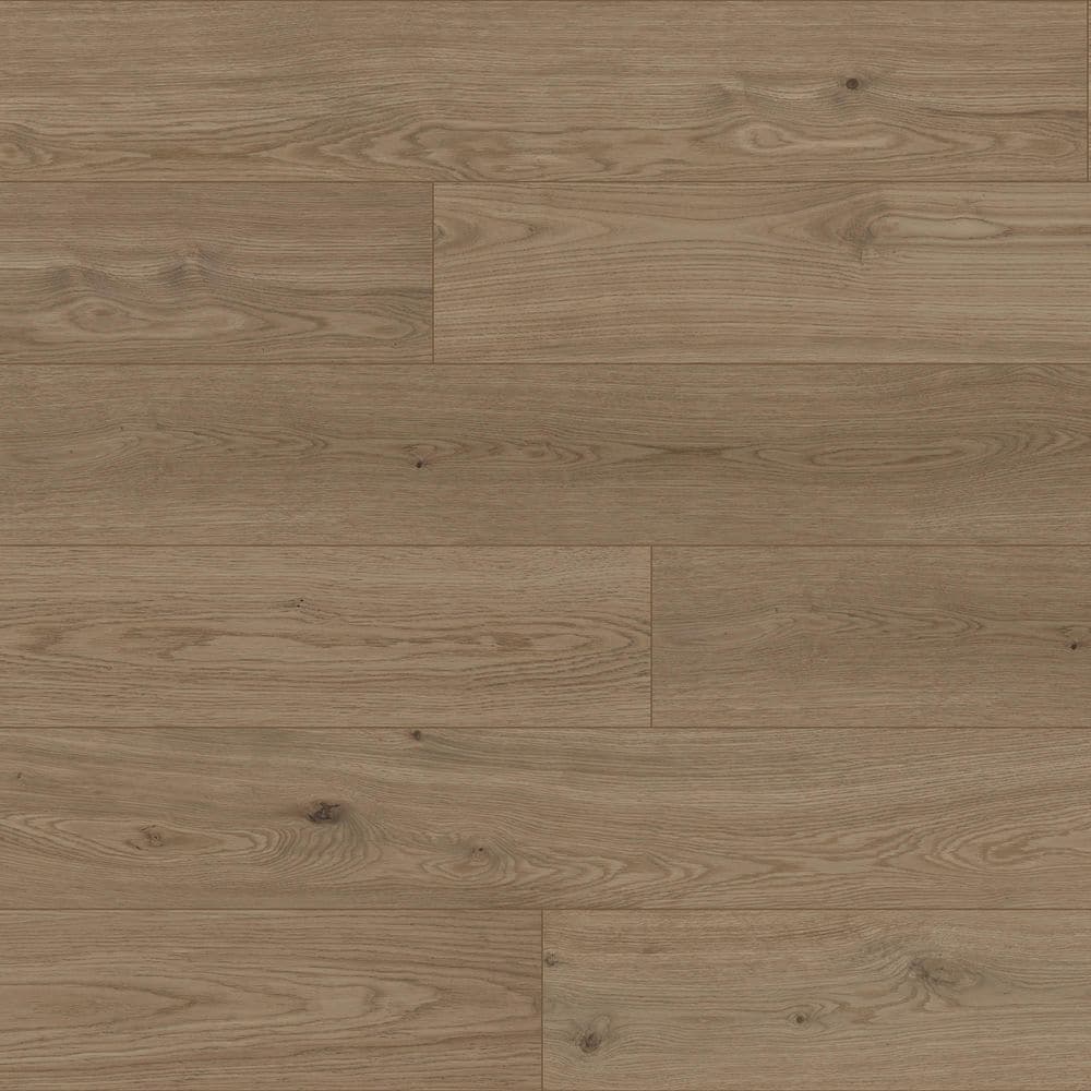 Superoak Plain Driftwood 7.7 in. W x 48 in. L Super Waterproof Hybrid Resilient Flooring (20.56 ...