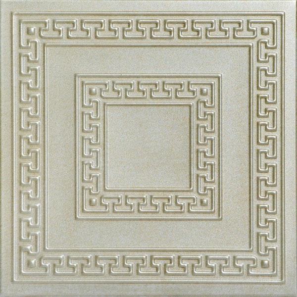 Reviews for A La Maison Ceilings Greek Key Onyx Gold 1.6 ft. x 1.6 ft ...