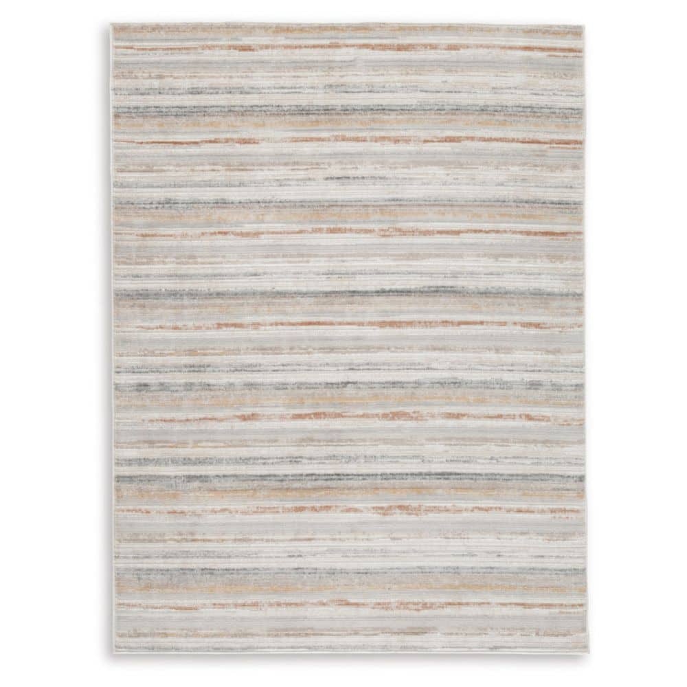 Signature DESIGN BY ASHLEY Artney Beige 5 ft. x 7 ft. Striped Area Rug ...