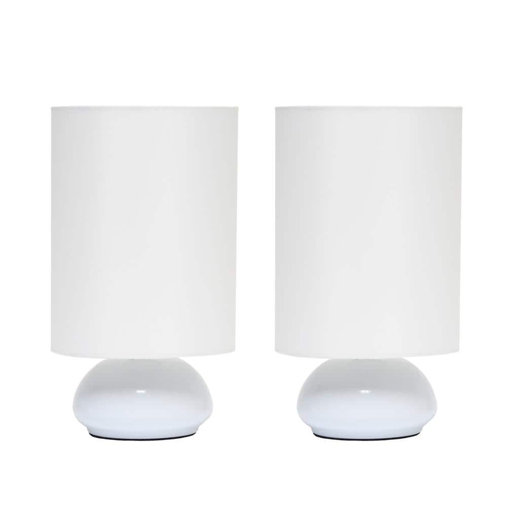 Creekwood home 9 in. Chic Elongated Shade Mini Touch Lamp Duo, for ...