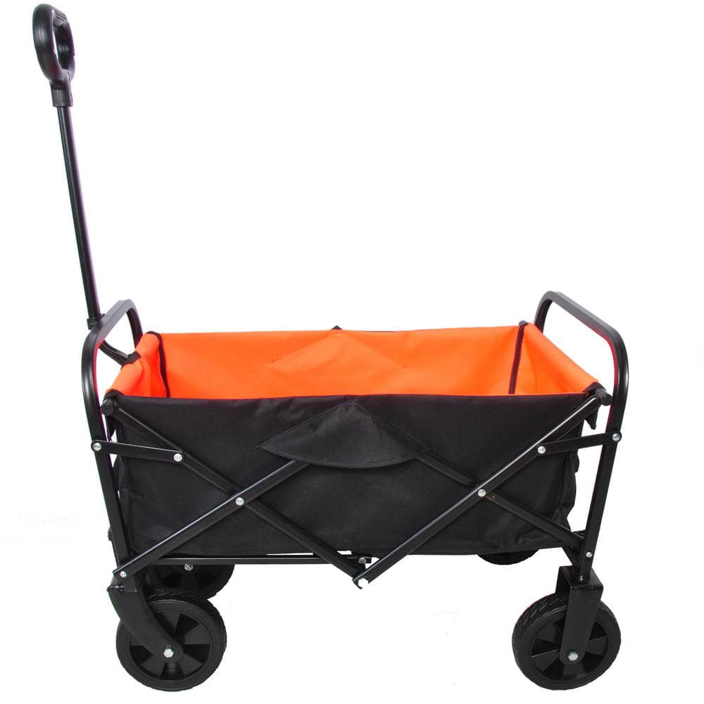 Afoxsos 4 cu. ft. Steel Folding Garden Cart with Fabric Bin, Folding ...