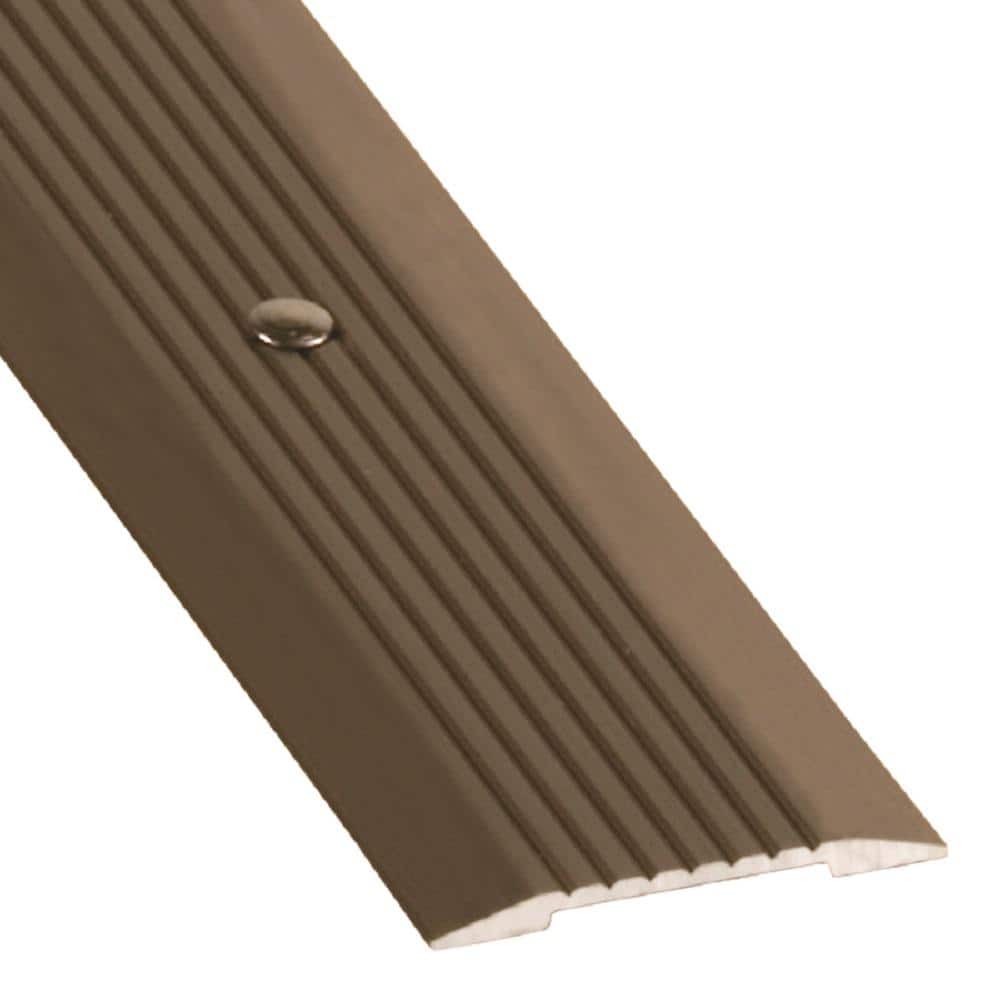 Traffic Master 2.5 in. x 36 in. Pewter Seam Binder Transition Strip ...