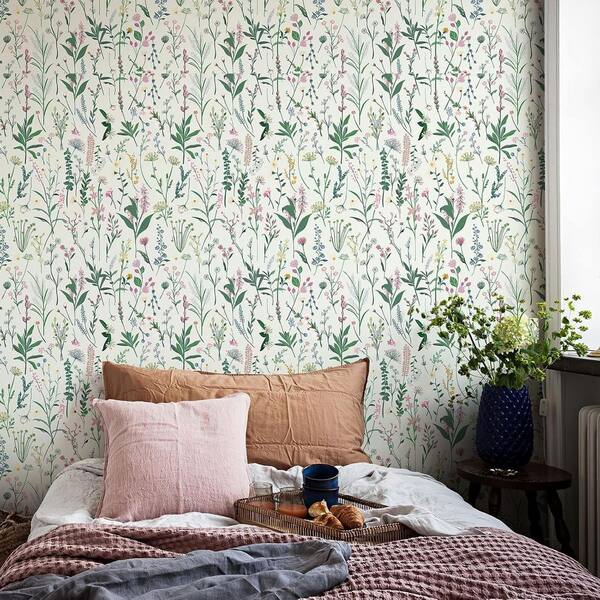 Green Wild Flower Contact Paper Peel and Stick Wallpaper Roll ...