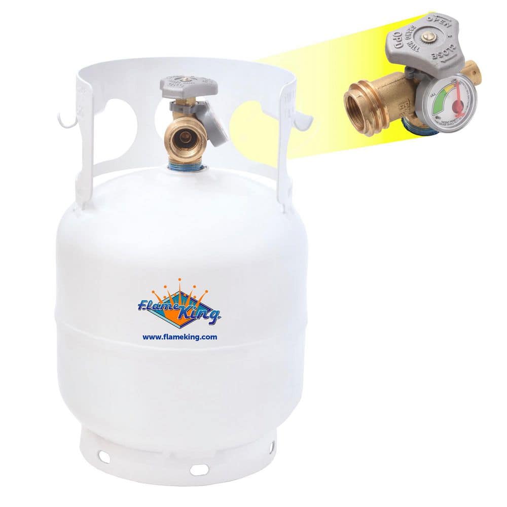 Flame King 5 lbs. Refillable Steel Propane Tank Cylinder with OPD Valve ...