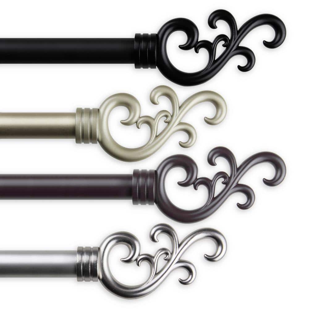 Rod Desyne Madeline 160 in. - 240 in. Curtain 1 in. Dia Rod in Satin ...