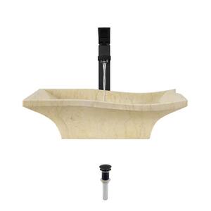 MR Direct Stone Vessel Sink in Egyptian Yellow Marble with Waterfall ...