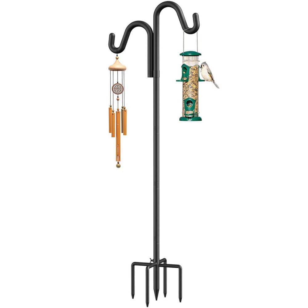 FAWEY TRED INC 76" Black Steel Adjustable Double Hooks Shepard's Hooks ...