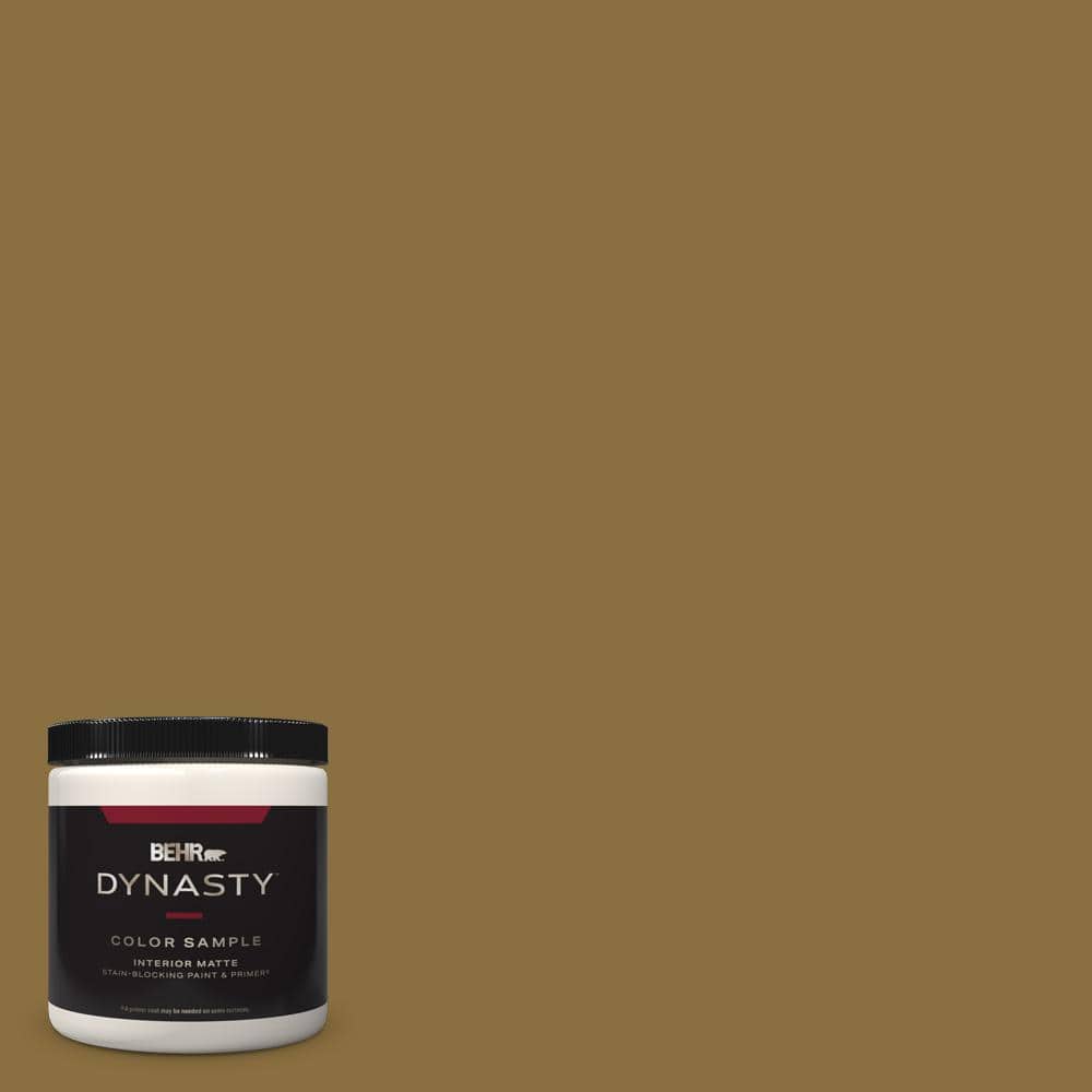 BEHR DYNASTY 8 oz. #S310-7 Siam Gold Matte Stain-Blocking Interior ...