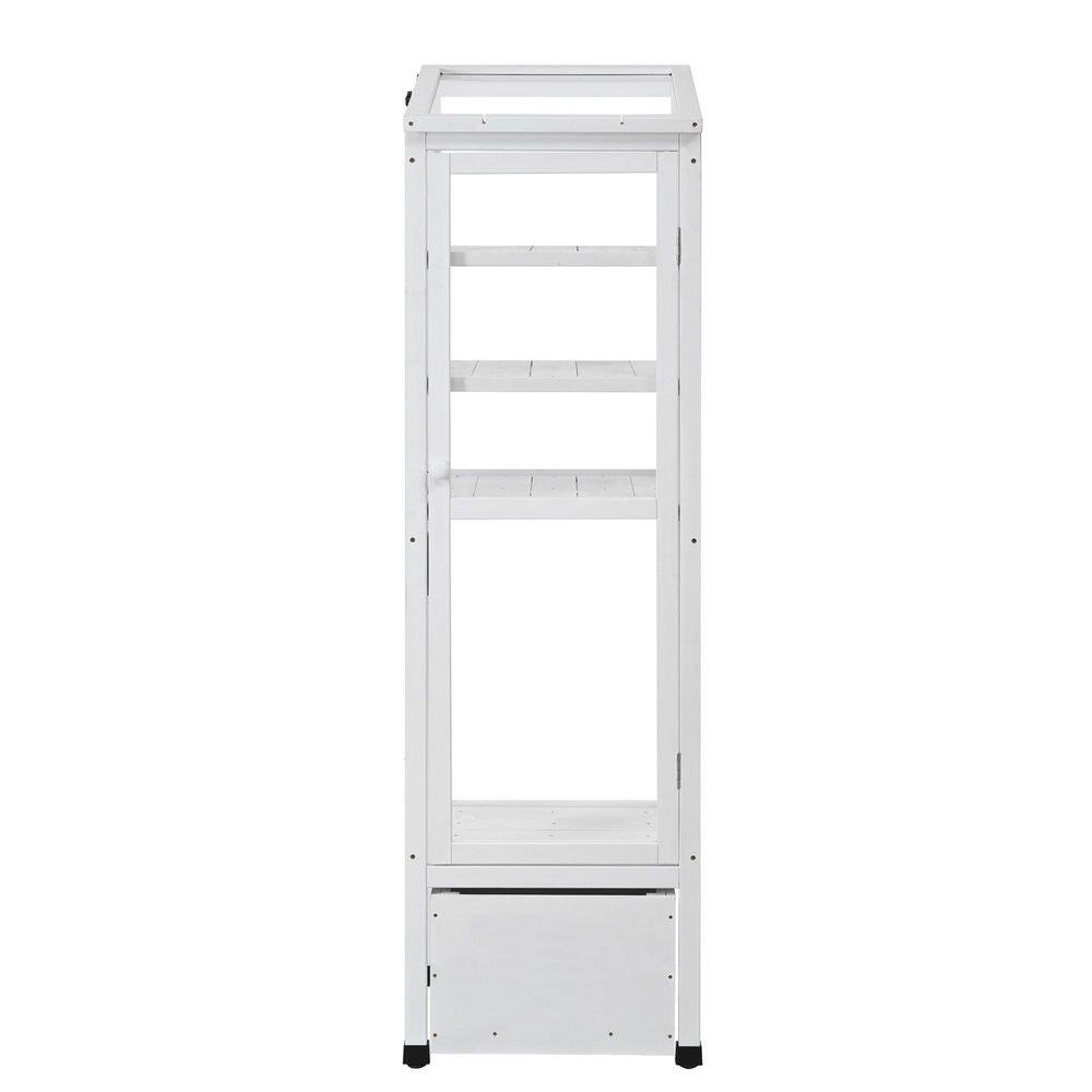 maocao hoom 1 ft. x 1 ft. x5 ft. Wood Greenhouse, Portable Mini Cold ...