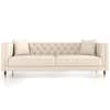 Ashcroft Furniture Co Louise 91 in. W Luxury Modern Square Arm Tufted Velvet Living Room ...