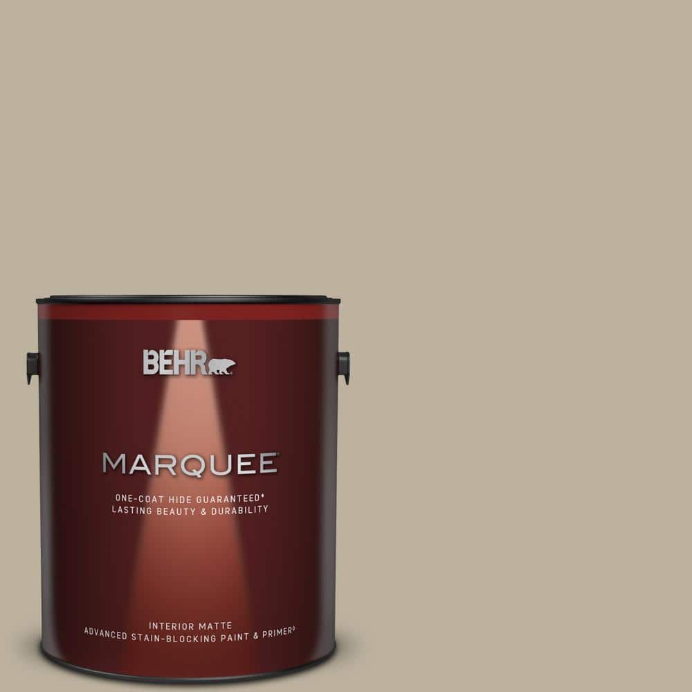 BEHR MARQUEE 1 gal. #750D-4 Pebble Stone Matte Interior Paint & Primer ...