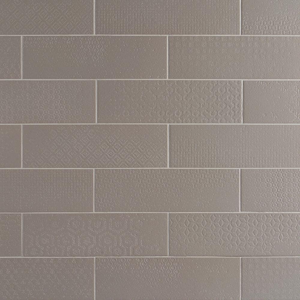 Ivy Hill Tile Harper Gray 4 in. x 12 in. Matte Porcelain Subway Tile ...