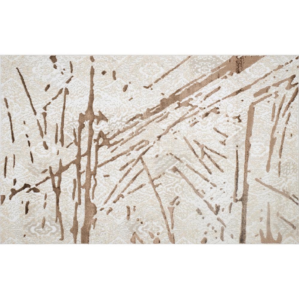 Amazing Rugs Shifra Abstract Bronze 2 ft. x 3 ft. Area Rug SHIBZ1600-23 ...