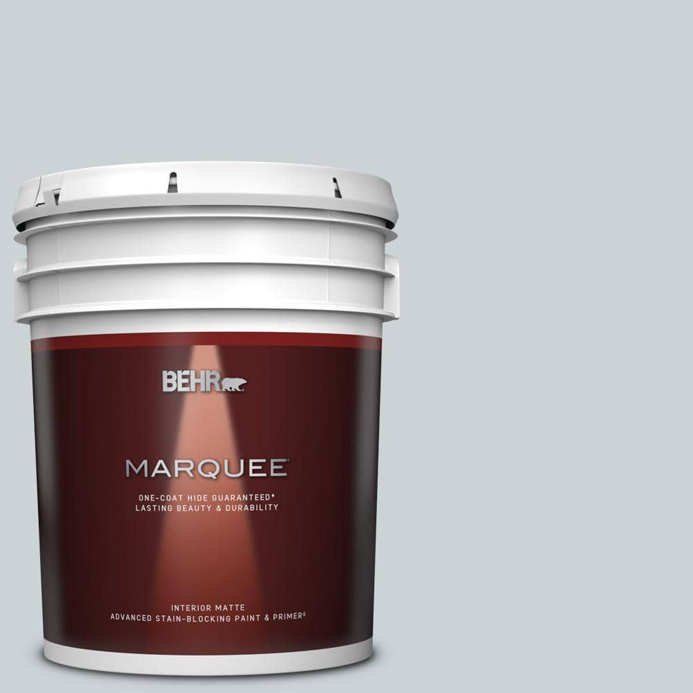 BEHR MARQUEE 5 gal. #N490-1 Absolute Zero Matte Interior Paint & Primer ... BEHR MARQUEE 5 gal. #N490-1 Absolute Zero Matte Interior Paint & Primer ...