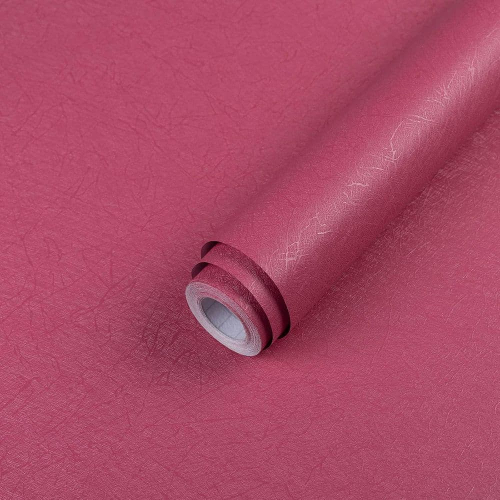 Rose Red Silk Embossed Self-Adhesive Peel and Stick Wallpaper Roll (Set ...