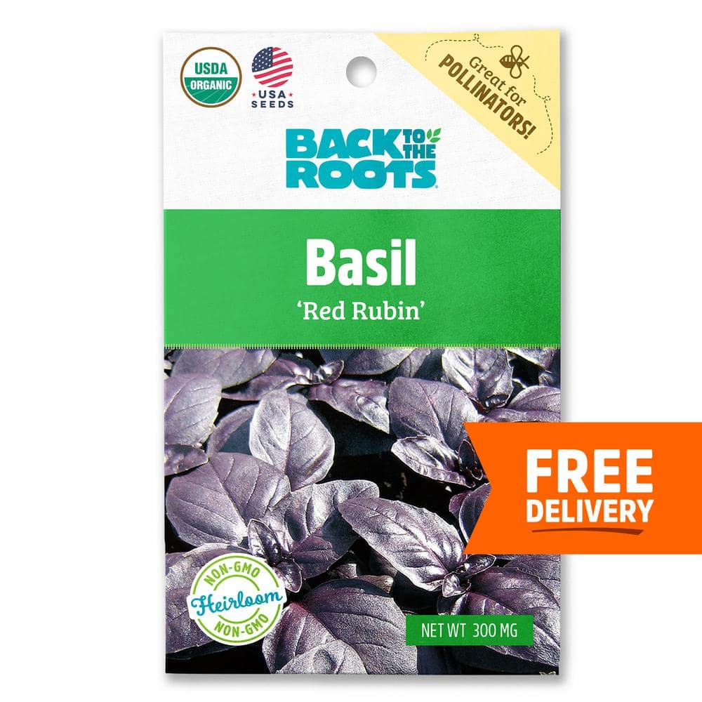 Back to the Roots Organic Red Rubin Basil Seed (1-Pack) 46004 - The ...