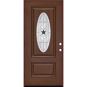 Steves & Sons Regency 36 in. x 80 in. 3/4L Oval Alamo Glass RHIS ...