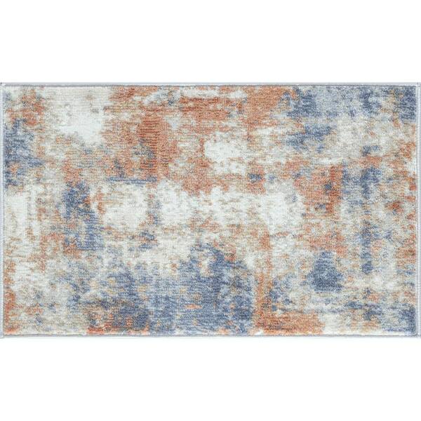 Garvee Orange 2 ft. x 3 ft. Wilton Collection Indoor Modern Abstract ...