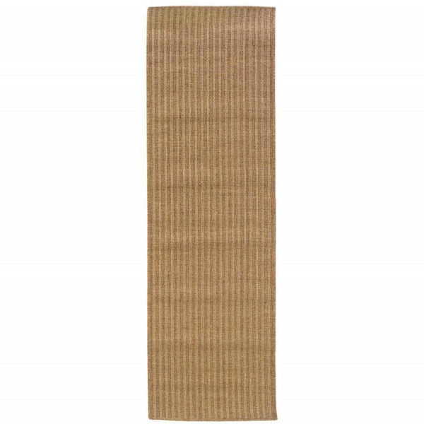 HomeRoots Tan 2 ft. x 8 ft. Loomed Polypropylene Rectangle Indoor ...