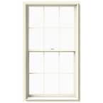 JELD-WEN 28 in. x 54 in. V4500 Double Hung Vinyl Window With Black ...