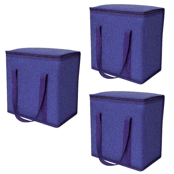 DURASACK 20 qt. Blue Insulated Hot Cold Tote Bag, 3-Pack CL-13X7x13BLU ...