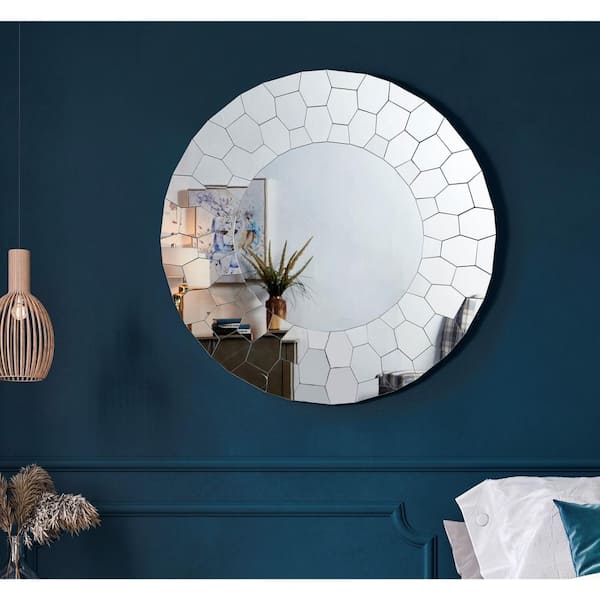 Inspired Home Titus Clear 39.4 in. D x 0.71 in. H x 39.4 in. W Mirror ...