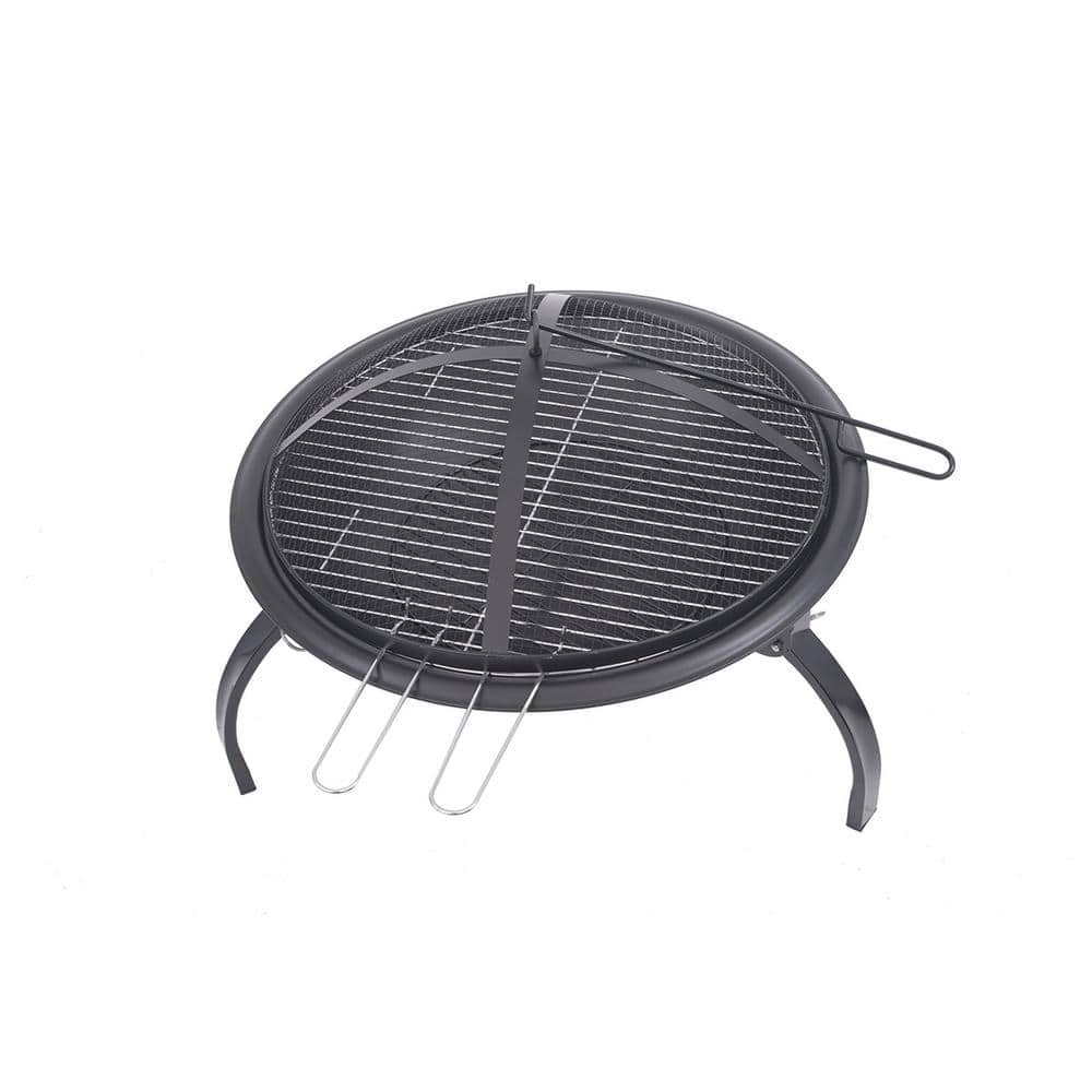 BLUE SKY OUTDOOR LIVING 21.25 in. Round Steel Portable Wood Fire Pit ...