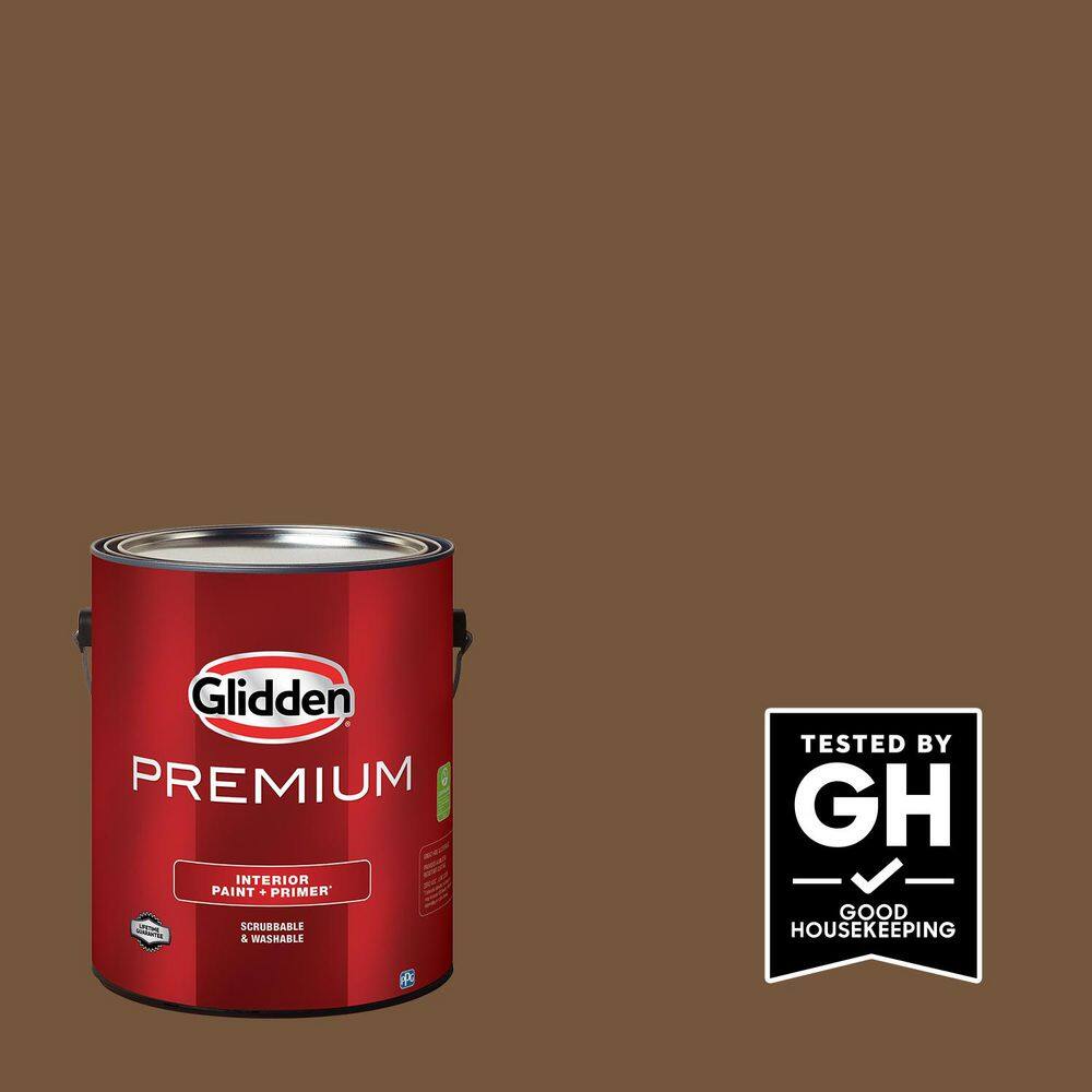 Glidden Premium 1 gal. PPG1079-7 Molasses Flat Interior Latex Paint ...