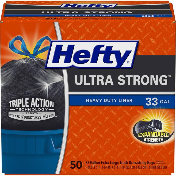 Hefty Ultra Strong Draw String 33 Gal. Trash Bags (50-Count) – Home ...