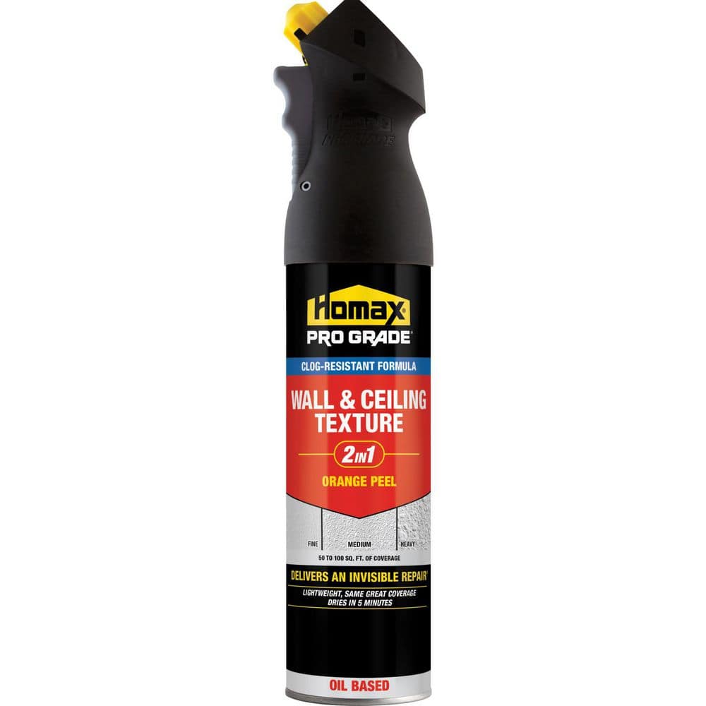 Homax Pro Grade 16 oz. 2-in-1 Orange Peel Interior Wall and Ceiling Oil Based Texture Spray 4550 ...