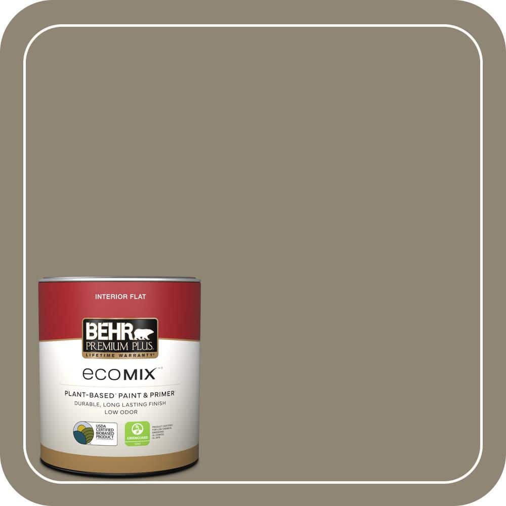BEHR PREMIUM PLUS 1 qt. #ECC-14-2 Great Frontier Flat EcoMix Plant ...