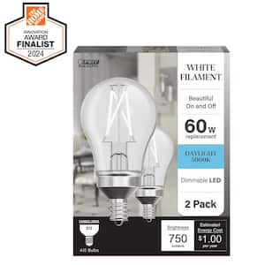 Feit Electric 40-Watt Equivalent A15 Dimmable White Filament CEC Clear ...