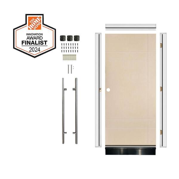 Krosswood Doors TETON Modern 36 in. x 79 in. Right-Hand/Inswing 6-Grid ...