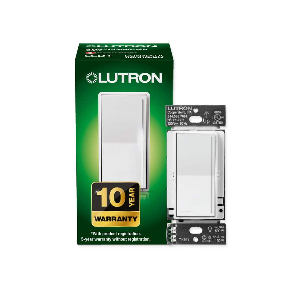 Lutron Sunnata Touch Dimmer Switch, for LED and Incandescent Bulbs, 150 ...