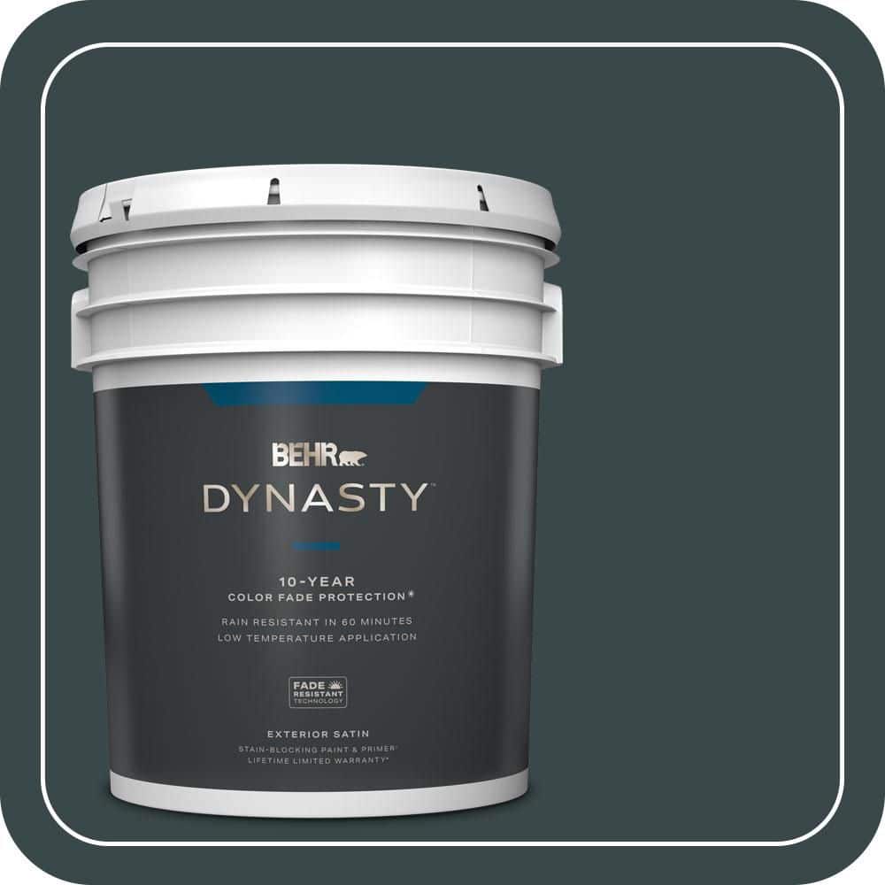 BEHR DYNASTY 5 gal. #T14-16 Arboretum Satin Enamel Exterior Stain ...