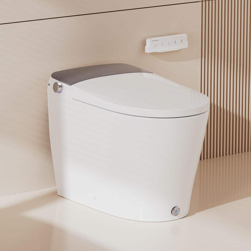 Casta Diva Elongated Electric Heated Bidet Toilet 1.06 GPF in Bronze ...