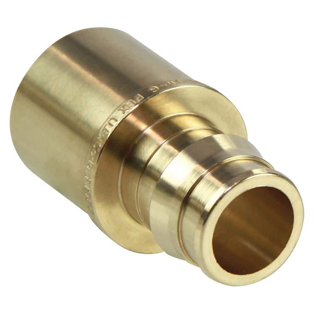Uponor ProPEX 3/4 in. PEX-A Expansion Barb x 1 in. Copper Lead-Free Brass Reducing Male Sweat ...