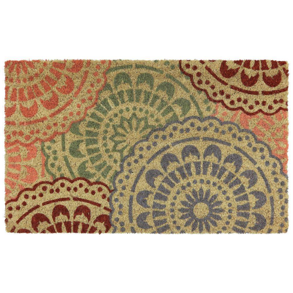 Mohawk Home 18 in. x 30 in. Heritage Crochet Powerloom Natural Door Mat ...