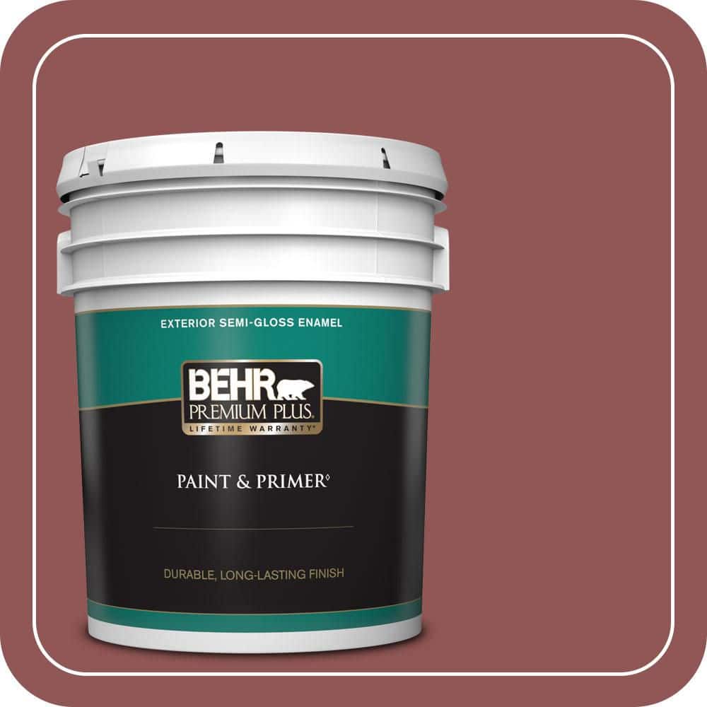 BEHR PREMIUM PLUS 5 gal. #MQ1-16 Carpe Diem Semi-Gloss Enamel Exterior ...