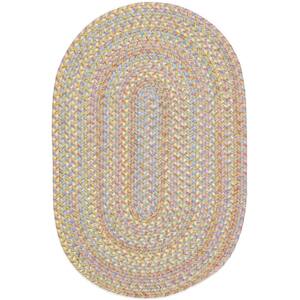 Rhody Rug Play Date Sand Beige Multi 5 ft. x 8 ft. Oval Indoor/Outdoor ...