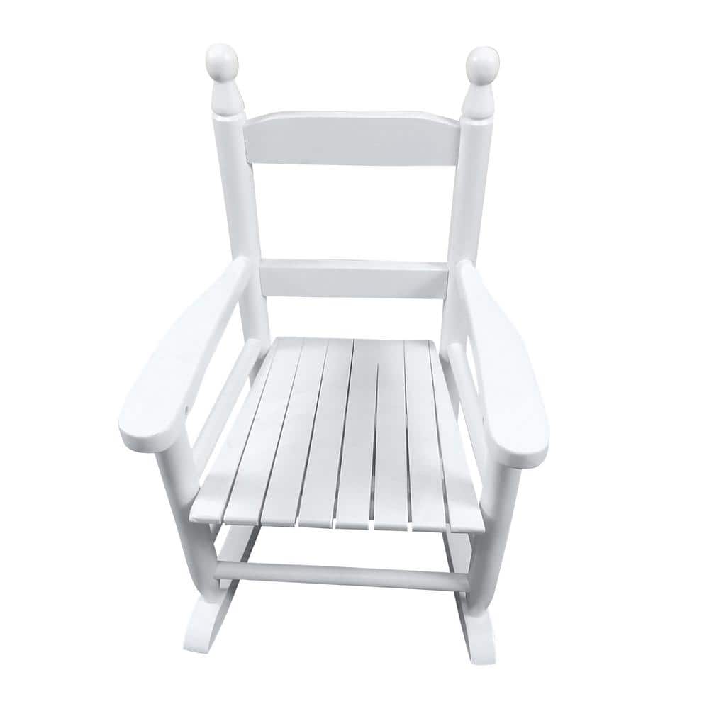 Outdoor Wood Rocking Chair for Children in White GHR-536076K - The Home ...