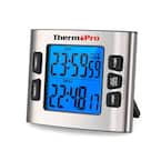 ThermoPro TM02 LCD Digital Dual Countdown Stop Watches Kitchen School ...