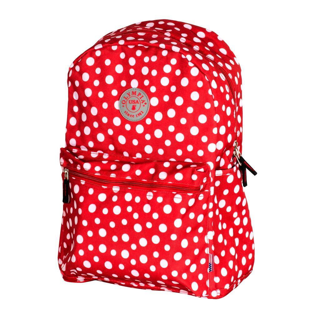 Olympia USA Cornell 18 in. Red Dot Backpack with Laptop Compartment-BP ...
