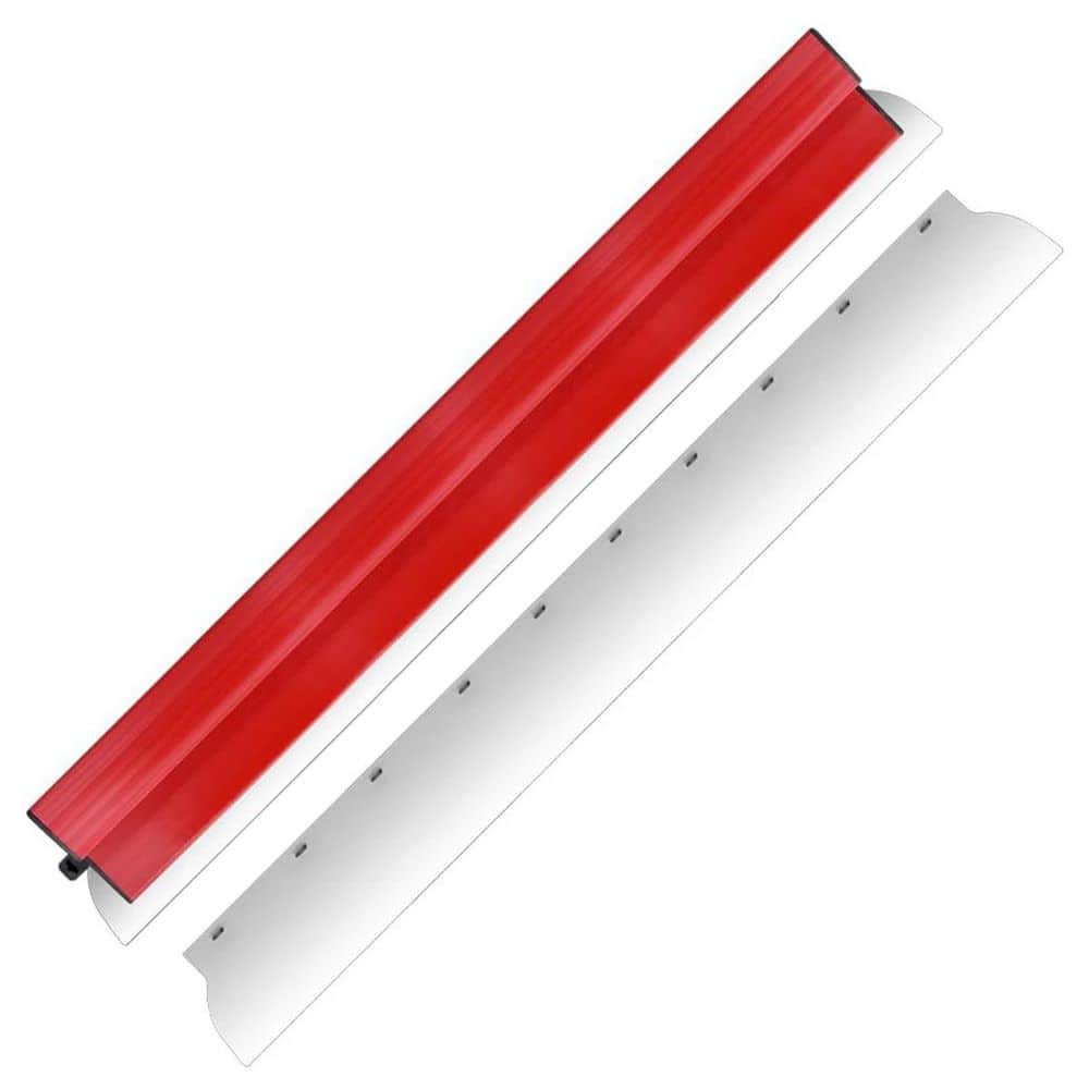 KIWDZFU 40 in. Stainless Steel Drywall Skimming Blade with Extra Blade ...