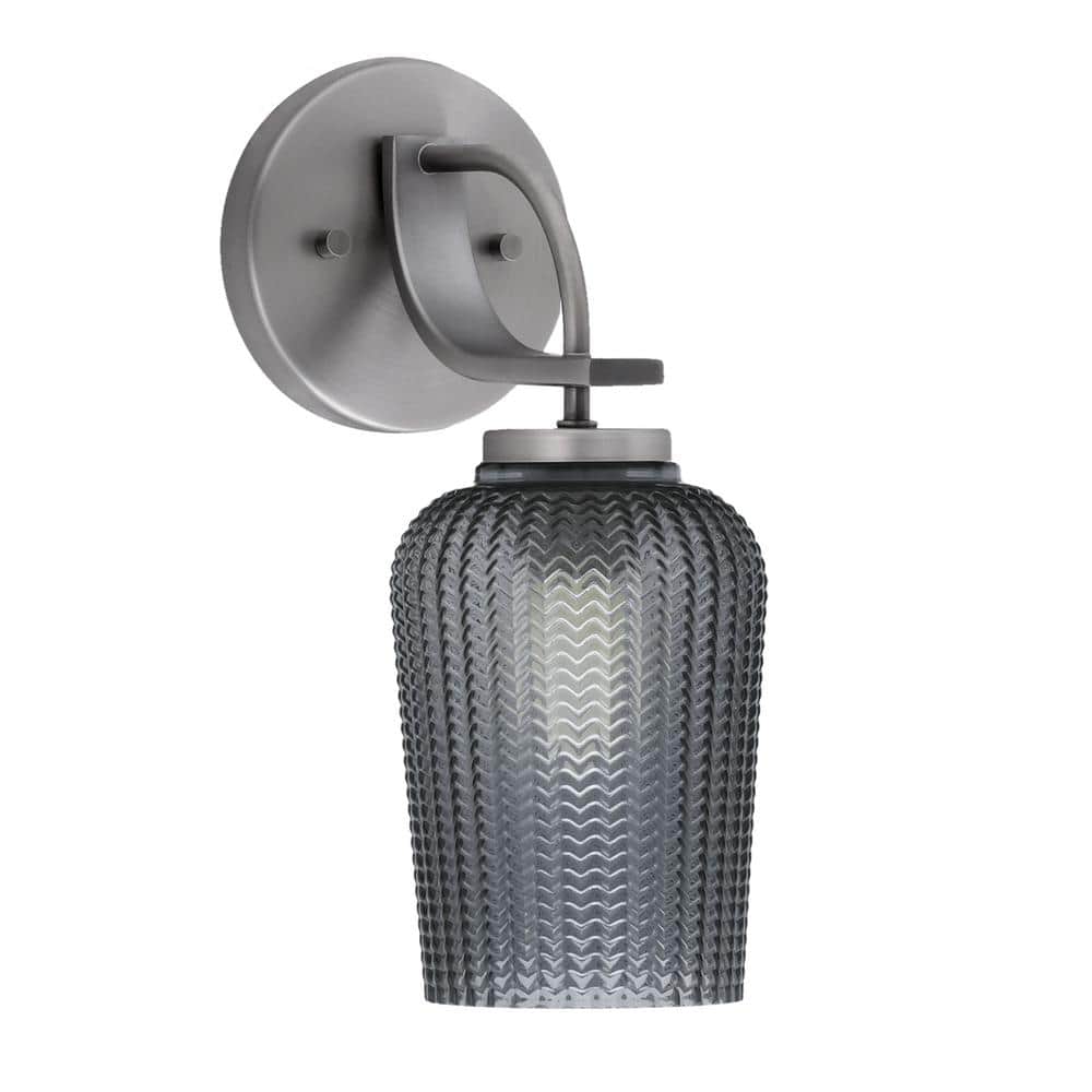 Olympia 1-Light Graphite Wall Sconce 3R911GP4252 - The Home Depot