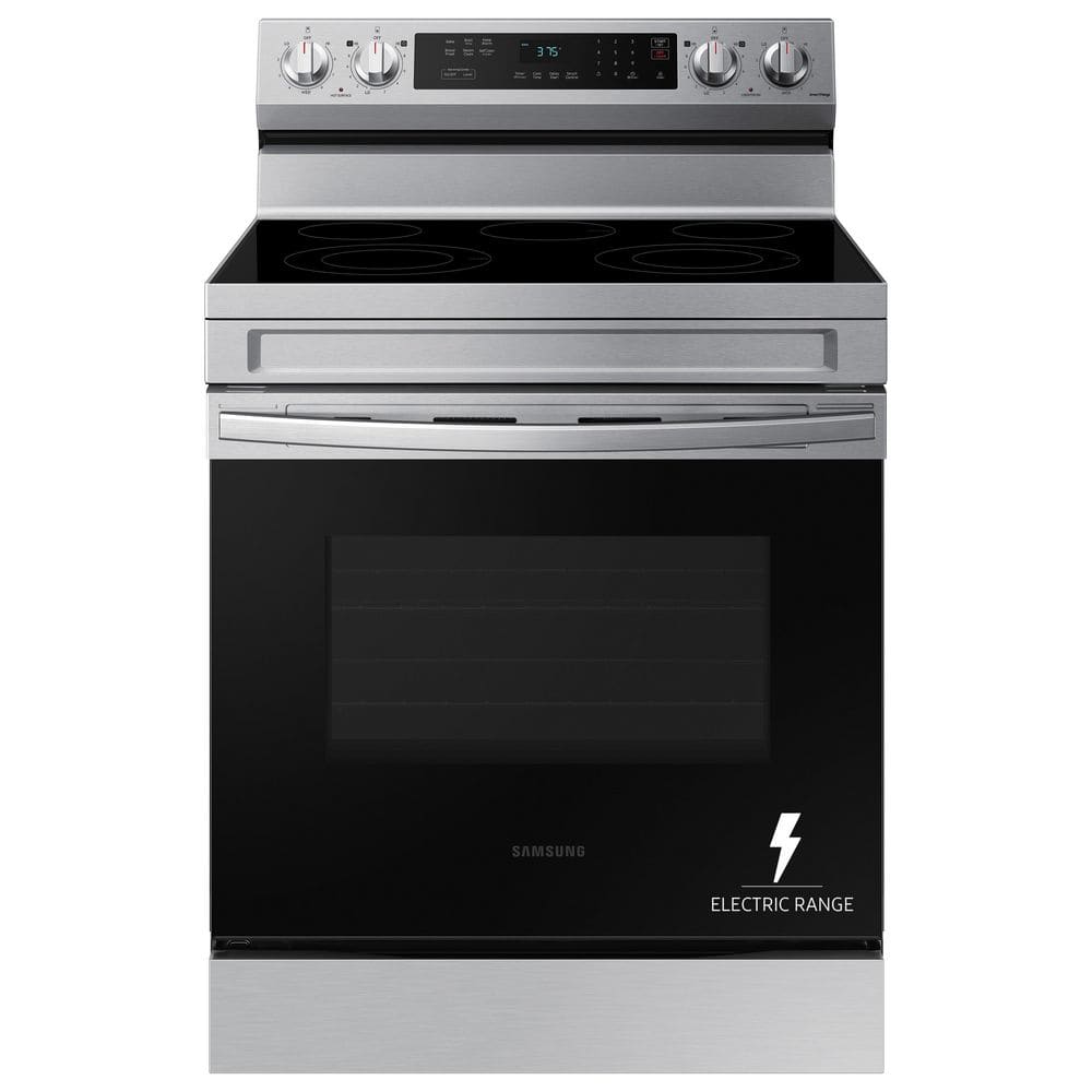 Samsung 30 in. 5-Burner Element Smart Freestanding Electric Range in ...